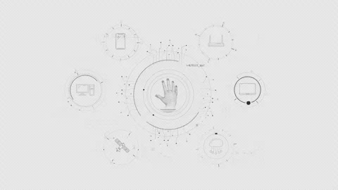 Monochrome animated infographic diagram ... | Stock Video | Pond5