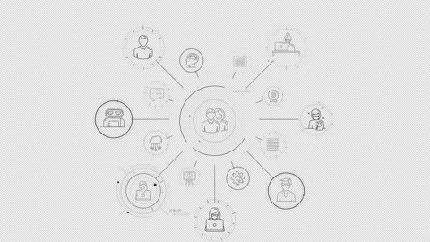 Monochrome animated infographic diagram ... | Stock Video | Pond5