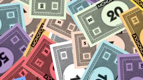 monopoly money cash bill animation backg... | Stock Video | Pond5