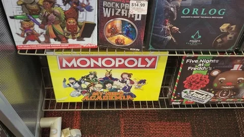 Monopoly My Hero Academia Board Game Ret... | Stock Video | Pond5