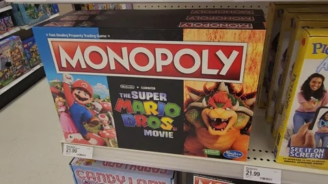Monopoly The Super Mario Bros Movie Boar... | Stock Video | Pond5