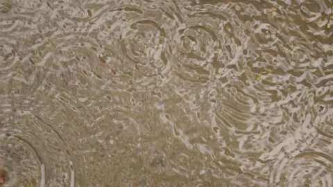 Monsoon Rain falling on the ground. Ligh... | Stock Video | Pond5