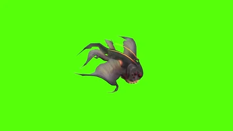 Monster Creature Flying Fall Green Scree... | Stock Video | Pond5