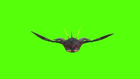 Monster Creature Flying Green Screen Ani... | Stock Video | Pond5