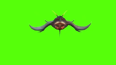 Monster Creature Landing Green Screen An... | Stock Video | Pond5