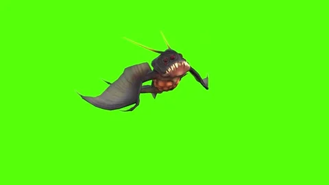 Monster Creature Landing Green Screen An... | Stock Video | Pond5