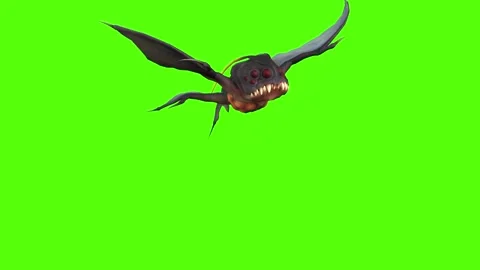 Monster Creature Take Off Green Screen A... | Stock Video | Pond5