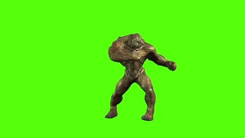Monster Fake kick out Green Screen Anima... | Stock Video | Pond5
