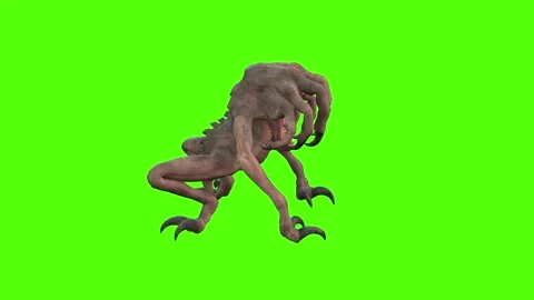 Monster Getting Hit back Green Screen An... | Stock Video | Pond5