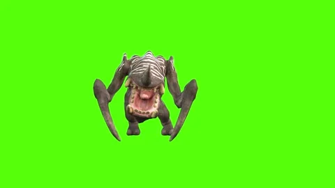 Monster Getting Hit Left Green Screen An... | Stock Video | Pond5