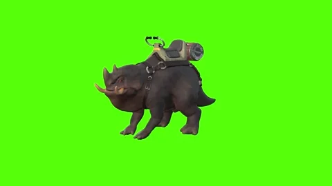Monster Hipposaurus Idle look around Gre... | Stock Video | Pond5