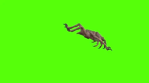 Monster Jump Bite Forward Green Screen A... | Stock Video | Pond5