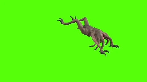 Monster Jump Bite Forward Green Screen A... | Stock Video | Pond5