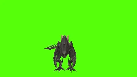 monster Jump Claws Attack Green Screen A... | Stock Video | Pond5