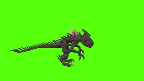 monster Jump Claws Attack Green Screen A... | Stock Video | Pond5