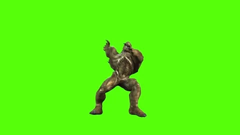 Monster Punch Green Screen Animation 3D ... | Stock Video | Pond5