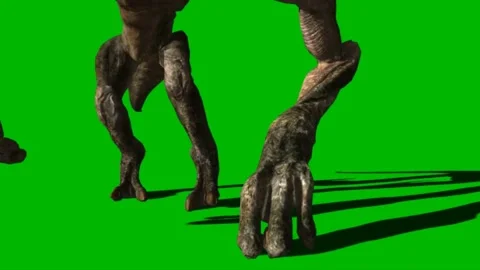 Monster Roaring on Green Screen 01 | Stock Video | Pond5