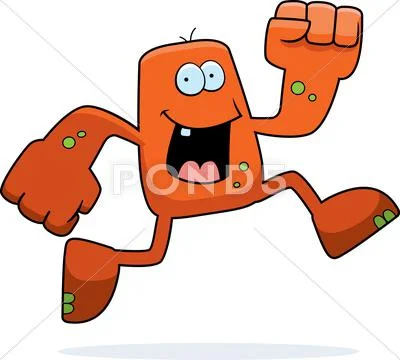 Monster Running Stock Illustration ~ Graphic #32781444