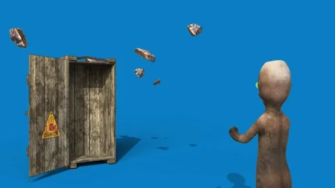 Monster SCP-173 Horror Creepypasta Blue ... | Stock Video | Pond5