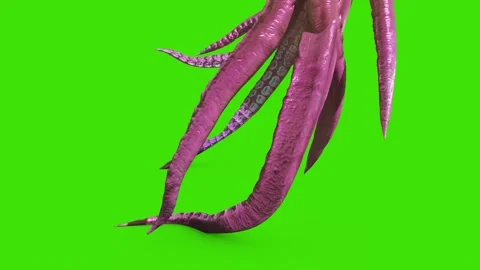 Monster Tentacles Move Loop Green Screen Stock Video Pond5