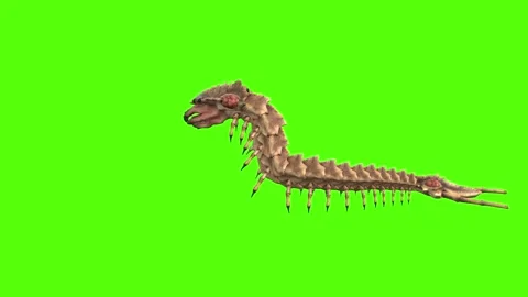 Monster Worm Spit Venom Green Screen Ani... | Stock Video | Pond5