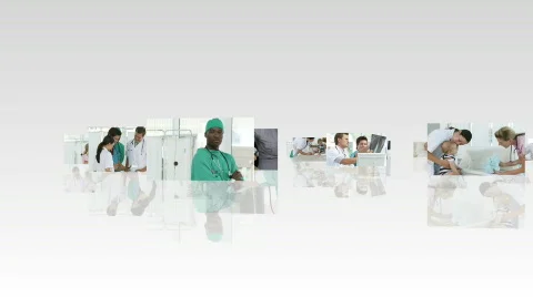 Montage of Doctors in a hospital | Stock Video | Pond5