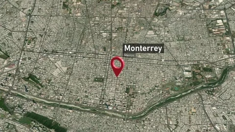 Monterrey City Map Zoom (Mexico) from Sp... | Stock Video | Pond5