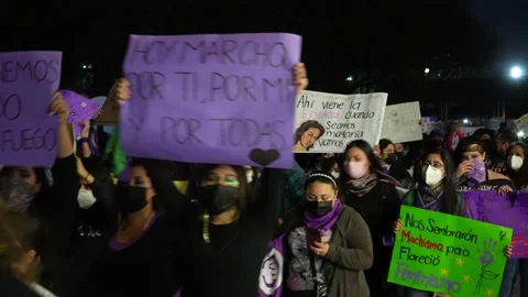 Monterrey, Mexico - March 8th 2022: 8M I... | Stock Video | Pond5