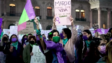 Monterrey, Mexico - March 8th 2022: 8M I... | Stock Video | Pond5