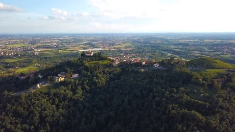 montevecchia aerial view | Stock Video | Pond5