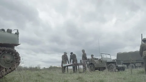 Montgomery and Patton in field, World Wa... | Stock Video | Pond5