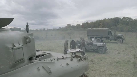 Montgomery and Patton in field, World Wa... | Stock Video | Pond5