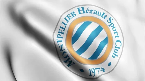 montpellier hsc Flag video waving in win... | Stock Video | Pond5