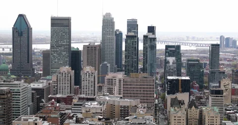 Montreal City Skyline in Fall in 4K | Stock Video | Pond5