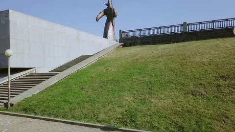 Monument to the Red Guards Soldier. View... | Stock Video | Pond5