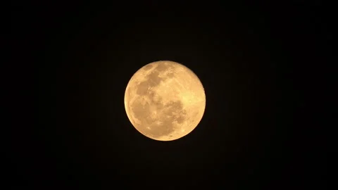 Moon on dark night sky background | Stock Video | Pond5