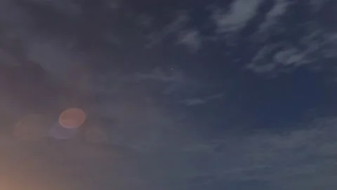 Moon light n rising star on dark night s... | Stock Video | Pond5