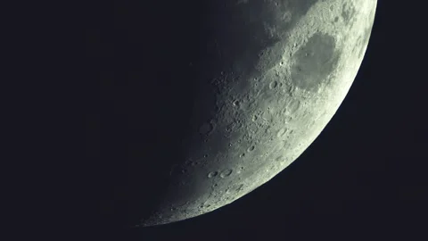 A Moon part with craters and terminator ... | Stock Video | Pond5
