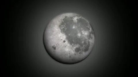Moon planet rotating with background. | Stock Video | Pond5