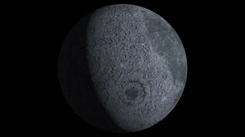 Moon rotating with alpha channel | Stock Video | Pond5