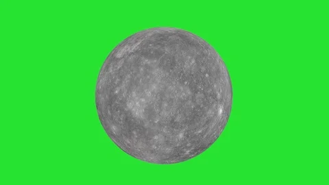 Moon Rotation 4k in Chroma Key | Stock Video | Pond5
