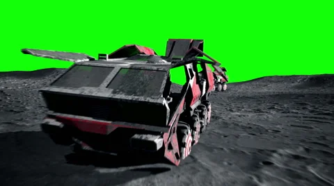 Moon rover on the moon. space expeditio... | Stock Video | Pond5