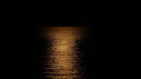 moonlight reflections on the water 4k | Stock Video | Pond5