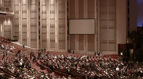 Mormon LDS Conference Center seating Chr... | Stock Video | Pond5
