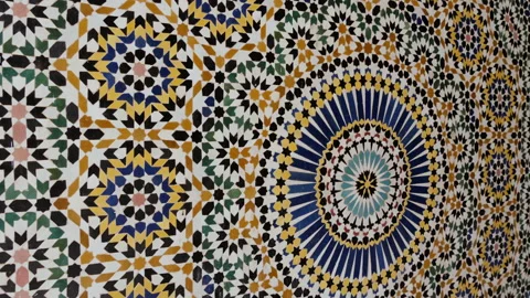 Moroccan zellige mosaic pattern in tradi... | Stock Video | Pond5