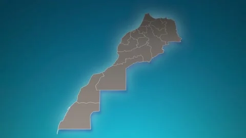 morocco country map with zoom in Realist... | Stock Video | Pond5