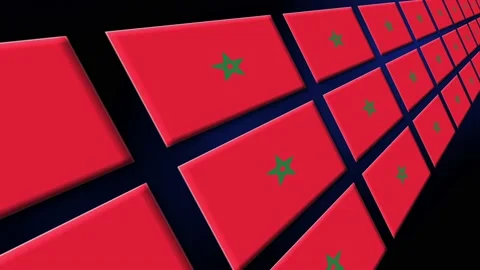 Morocco Flag Animated Background 3d Anim... | Stock Video | Pond5