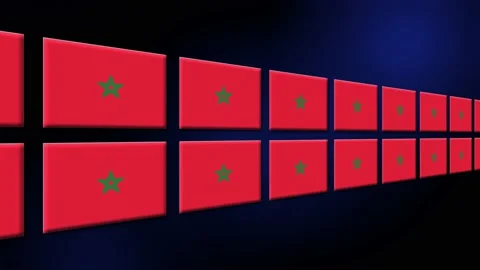 Morocco Flag Animated Background 3d Anim... | Stock Video | Pond5