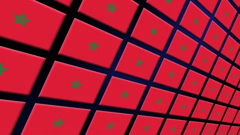 Morocco Flag Animated Background 3d Anim... | Stock Video | Pond5
