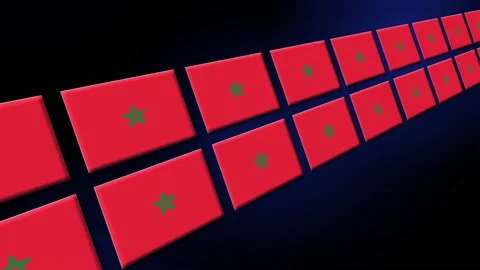 Morocco Flag Animated Background 3d Anim... | Stock Video | Pond5